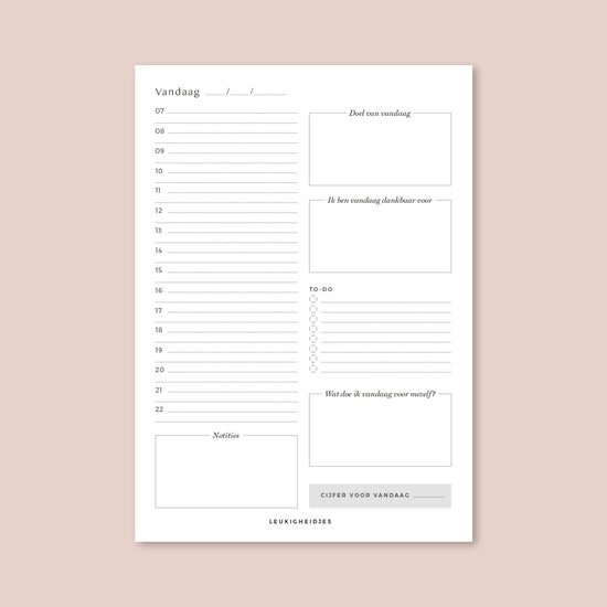 Printable - Dagplanning – Leukigheidjes