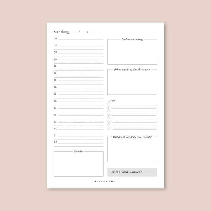 Printable - Dagplanning – Leukigheidjes
